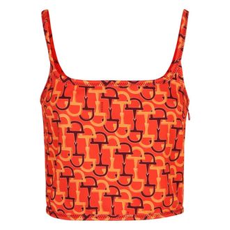 Gucci Seidenbedrucktes Top - - Tops - Damen - Orange - S
