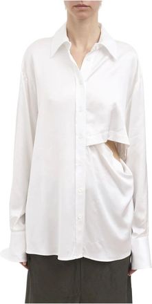 Andrea Ya'aqov Femme, Blouses et Chemises, Blanc, Taille: 38 FR Camicia Over in Viscosa