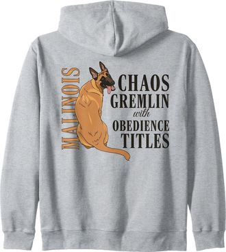 Creativemotions Belgischer Malinois - Chaos Gremlin mit Gehorsamkeitstiteln Kapuzenjacke