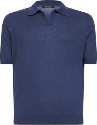 Tagliatore Homme, Tops, Bleu, Taille: 2XL T-shirt col en V Keith