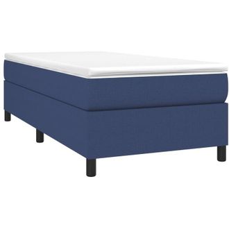 vidaXL Cadre de lit sans matelas bleu 100x200 cm tissu Vidaxl