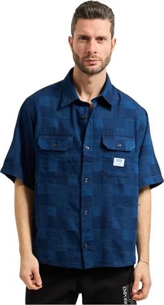 HUGO BOSS Homme, Chemises, Bleu, Taille: L Chemise Oversize &agrave; Carreaux en Coton