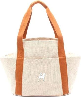 Herm&egrave;s unisex, Pre-owned, Beige, Taille: ONE Size Sac cabas en toile Pre-owned
