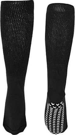 CHICIRIS Chaussettes extra larges pour diabétiques - 1 paire, bonne élasticité, dessous antidérapant, coton doux, noir
