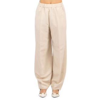 LuckyLu Pa83Lv Weite Hose - - Trousers - Damen - Beige - 2XL