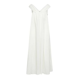 Co Plissiertes Langes Kleid aus Stoff - - Dresses - Damen - Wei&szlig; - M