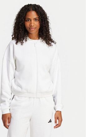 adidas Sweatshirt Essentials Contemporary Logo JD9966 Wei&szlig; Loose Fit