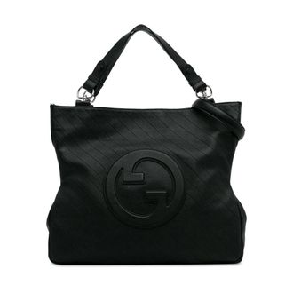 Gucci Pre-owned Leder-Tasche mit Henkeln - - Pre-owned - Damen - Schwarzk - ONE SIZE