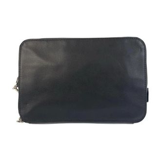 Prada unisex, Pre-owned, Noir, Taille: ONE Size Pre-owned Sacoche Triangle Logo en Cuir