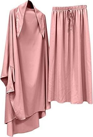 Generic Vetement De Priere Femme Musulmane 2 Pièces Haut À Manches Longues + Pantalon Long Élégante Vêtements De Prière Musulmane Femme 2025 Nouveau Idéal Pou