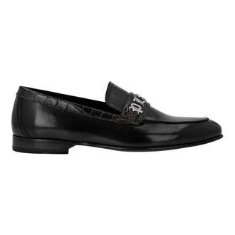 Philipp Plein Croco Printed Leder Loafers - - Shoes - Herren - Schwarzk - 39 EU
