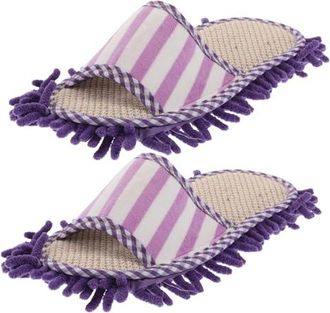 Minkissy Pantoufles Vadrouille Microfibre Lavables pour Femme et Homme Chaussons Ménagers Démonstration de Nettoyage Facile Semelle Antidérapante Confortables 