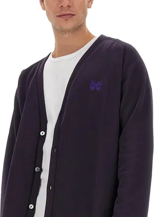Needles Logo-Knit Cardigan - Purple