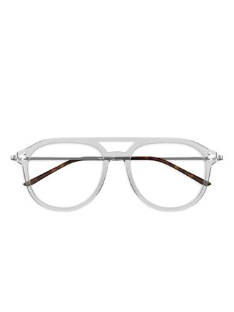 Gucci lunettes de vue à monture ronde - Gris