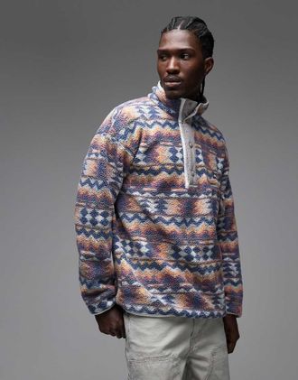 Columbia Helvetia II - Polaire imprim&eacute;e avec demi-patte &agrave; boutons-pression - Multicolore
