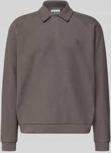 Review Sweatshirt mit Polokragen