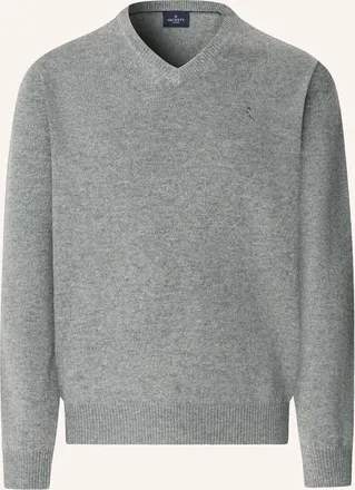 Hackett Pullover Lambswool V Neck grau