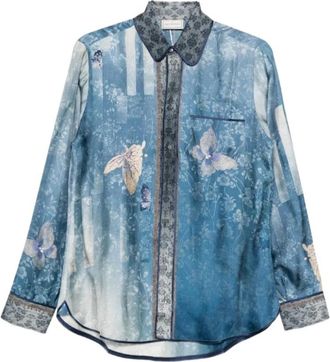 Pierre-Louis Mascia Femme, Blouses et Chemises, Bleu, Taille: 40 FR Chemises
