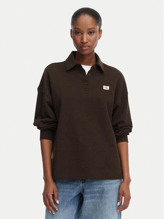 Calvin Klein Jeans Sweatshirt LV047G230G Dunkelbraun Relaxed Fit