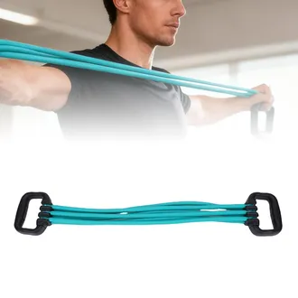 ZJchao Verstellbares Widerstandsband, 6 R&ouml;hren, Rei&szlig;festes TPR-Stretch-Workout-&Uuml;bungsband f&uuml;r Schulter-R&uuml;cken-Brustmuskeltraining, Heim-Fitnessstudio, Yoga, 