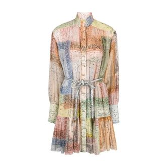 Zimmermann Femme, Robes, Multicolore, Taille: 36 FR Robe Beige Imprim&eacute;e Style &Eacute;l&eacute;gant