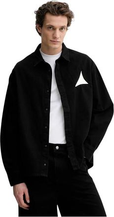 Heliot Emil Heliot Emil, Homme, Vestes, Noir, Taille: XL Chemise en jean Surtsey