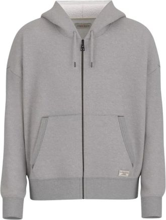 Guess Homme, Sweatshirts et sweats &agrave; capuche, Gris, Taille: M SweaT-shirt zipp&eacute; &agrave; capuche