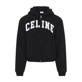 Celine Relaxed Zipped Hoodie - - Sweatshirts & Hoodies - Herren - Schwarzk - L