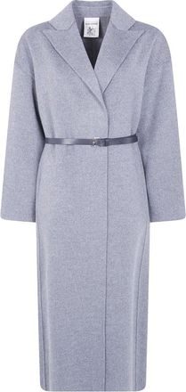 Semicouture Femme, Manteaux, Gris, Taille: 42 FR Belted Manteaux