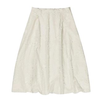 Munthe Floral Balloon Skirt - - Skirts - Damen - Wei&szlig; - M