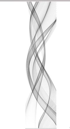 Home Fashion FERROL Schiebevorhang Digitaldruck, Stoff, grau, 245 x 60 cm