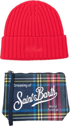 MC2 Saint Barth Wengen beanie hat set - Rot
