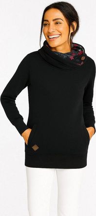 Ragwear Sweatshirt ANGELLIKA FLOWERS O mit asymmetrischem Schalkragen