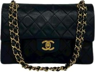 Chanel Pre-owned Sac bandouli&egrave;re matelass&eacute; en cuir dagneau &agrave; double rabat - Femme - Pre-owned - Noir - Taille: ONE Size