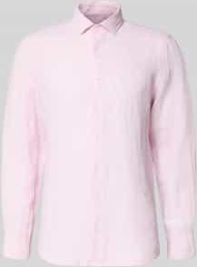 Seidensticker Slim Fit Business-Hemd aus Leinen mit Kentkragen