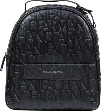 A|X Armani Exchange Femme, Sacs, Noir, Taille: ONE Size Sac &agrave; dos avec logo int&eacute;gral