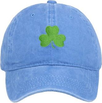 Generic SRTUMEY Casquette de baseball pour la Saint-Patrick pour homme et femme - Motif trèfle irlandais brodé - Style vintage - Réglable - Hip Hop - Coton dé
