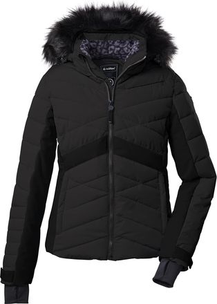 Killtec Damen Ksw 210 Wmn Qltd Jckt Skijacke Jacke in Daunenoptik mit abzippbarer Kapuze und Schneefang, Schwarz, 40 EU