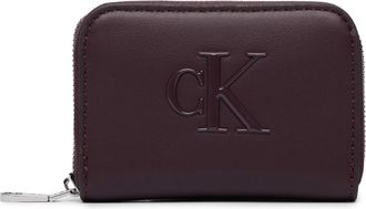 Calvin Klein Geldb&ouml;rse Calvin Klein Bold Ck Medium Zip Around LV04F1154G Dunkelrot