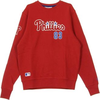 New Era Script Crewneck Sweatshirt in Teamfarben - - Sweatshirts & Hoodies - Herren - Rot - S