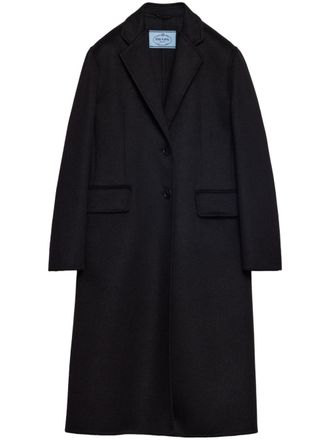 Prada manteau droit à simple boutonnage - Noir