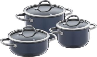 WMF Fusiontec Inspire Topfset Induktion 3-teilig, Kochtopf Set mit Glasdeckel, Induktions Töpfe Set, High-Tech Keramik, kratzfest, unbeschichtet, ohne Ska