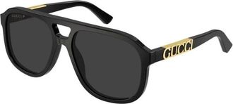 Gucci Pilot Sonnenbrille - - Accessories - unisex - Schwarzk - 58 MM