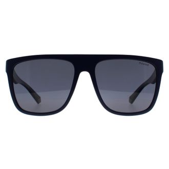 Polaroid Square Herren Matte Blau Blau Grau Polarisiert PLD 2162/S