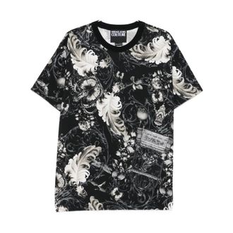 Versace Jeans Couture Homme, Tops, Noir, Taille: 2XL T-shirt avec imprimé baroque