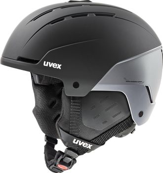 Uvex Stance - robuster Skihelm f&uuml;r Damen und Herren - individuelle Gr&ouml;&szlig;enanpassung - optimierte Bel&uuml;ftung - Black-Silver matt - 58-62 cm