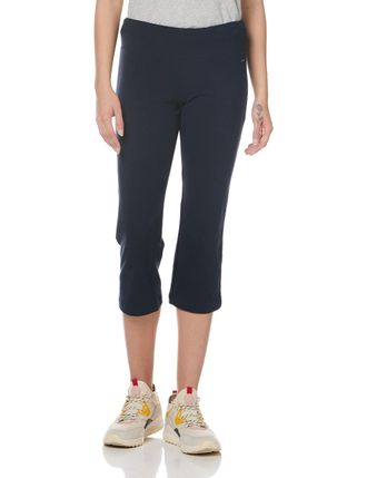 Jockey Damen Caprihose aus Baumwolle, Stretch, Schmale Passform Yoga Hose, Dunkles Marineblau, S EU