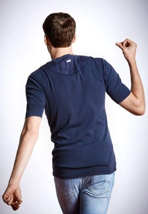 Schiesser T-Shirt Freizeit Revival Karl-Heinz Kurzarm dunkelblau Herren