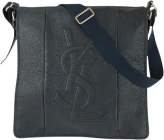 Saint Laurent Sac bandouli&egrave;re en cuir Pre-owned - Homme - Pre-owned - Noir - Taille: ONE Size