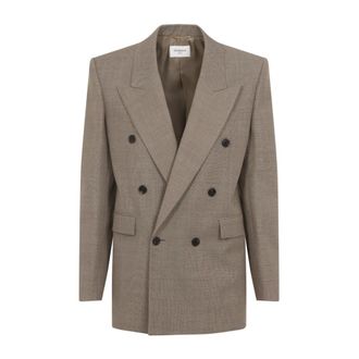 Saint Laurent Damen, Jacken, Grau, SGr&ouml;&szlig;e